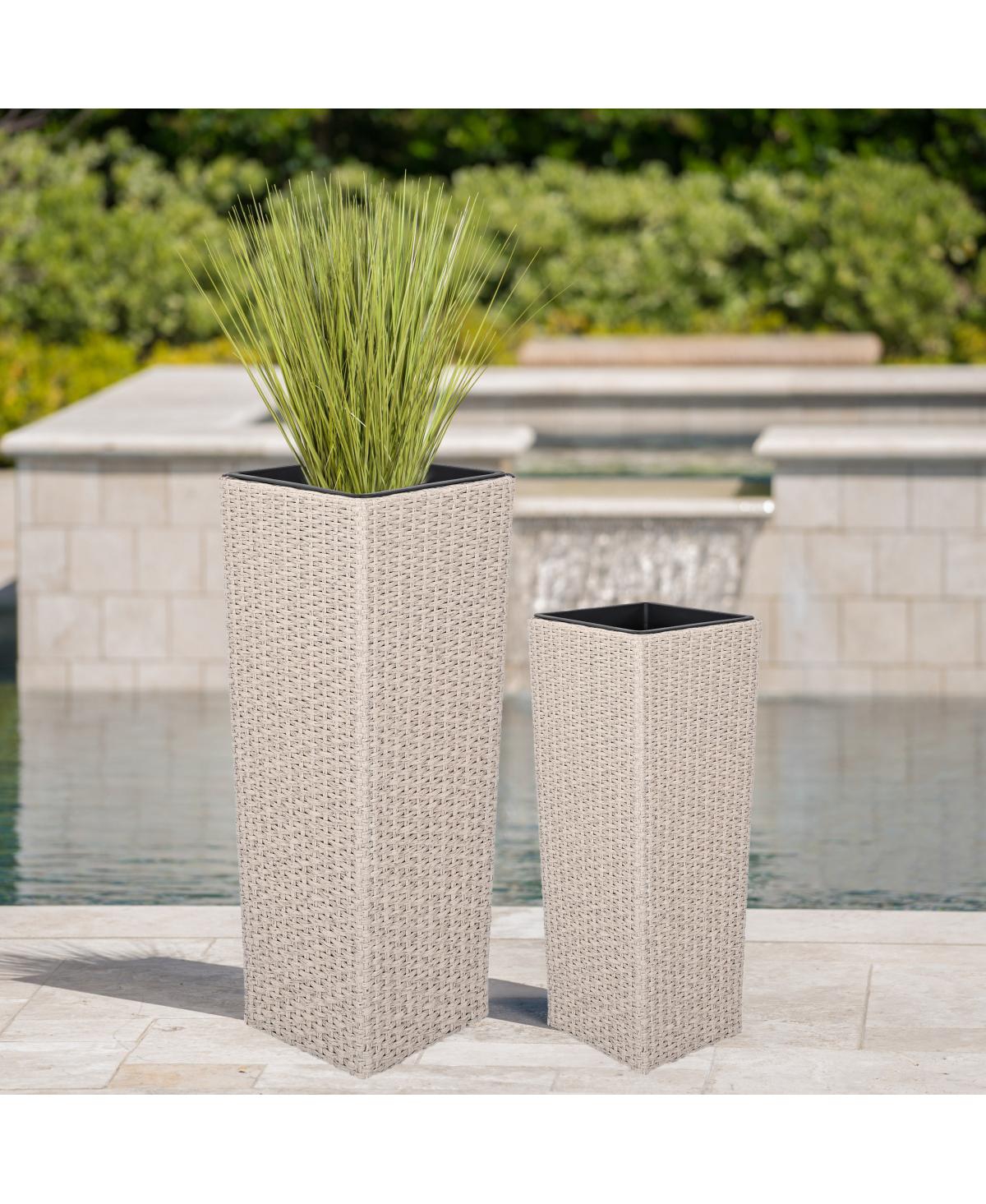 Click here for Streamdale Furniture Outdoor Pe Wicker Flower Pots... prices