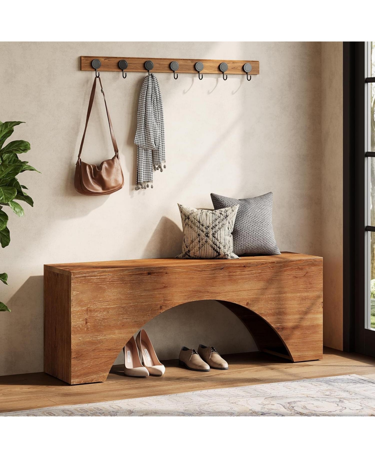 Click here for Tribesigns 47" Solid Wood Bench  Arch End of... prices