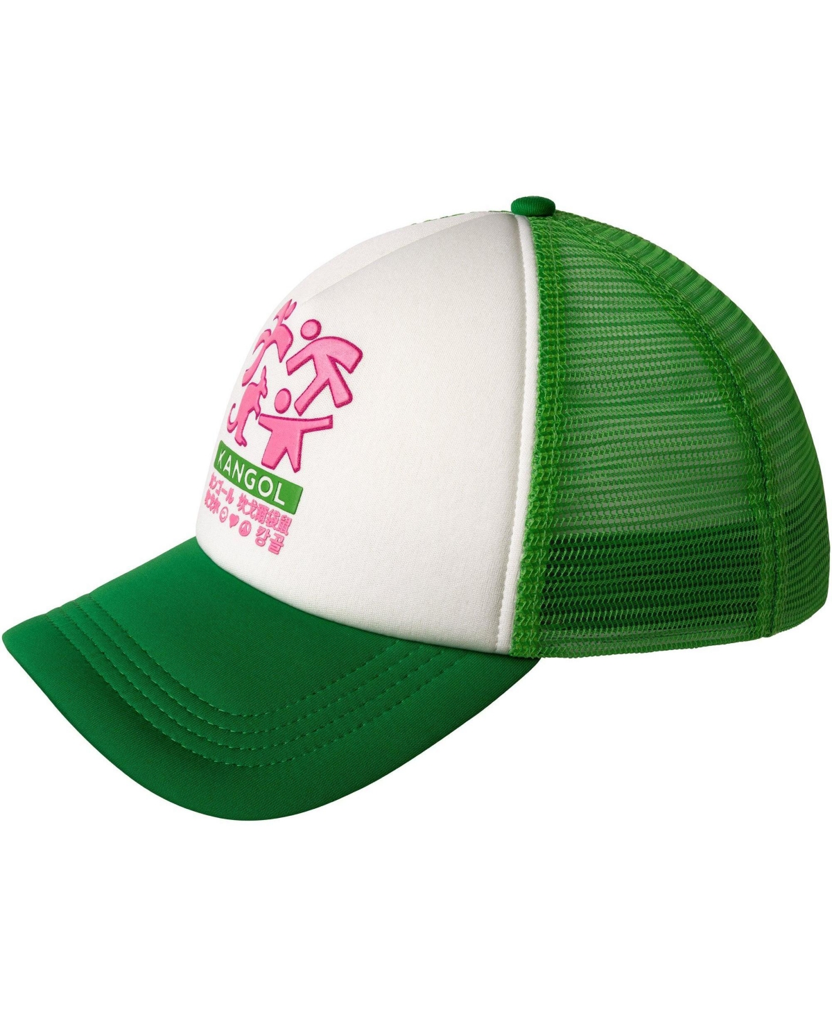 Click here for Kangol Unity Puff Print Trucker - Retro green prices