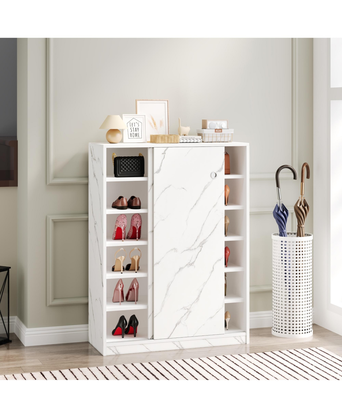 Click here for Rainsken 6 Tier Marble Texture Shoe Cabinet  Frees... prices