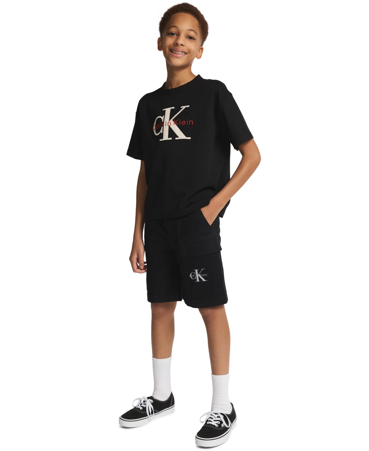 Click here for Calvin Klein Boys 8-16 Essential Woven Pull-On Sho... prices