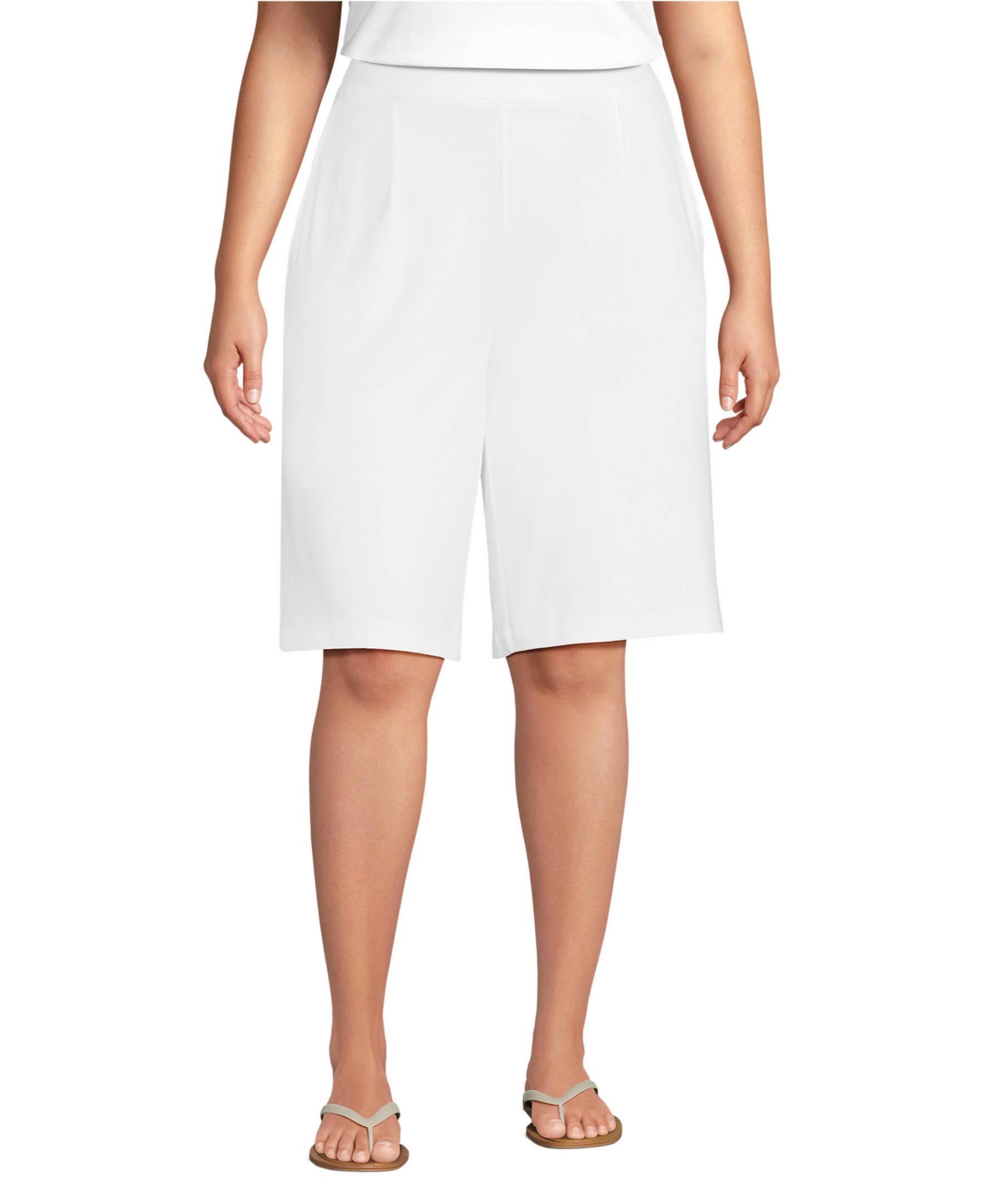 Click here for Lands End Plus Size Sport Knit High Rise Pleated 1... prices