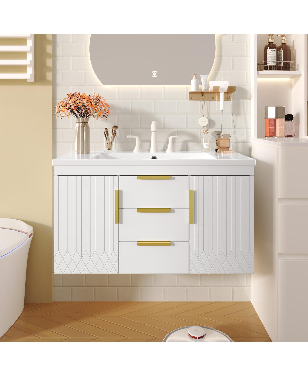 Click here for Sillysis 36" Wall Mounted Bathroom Vanity wit... prices