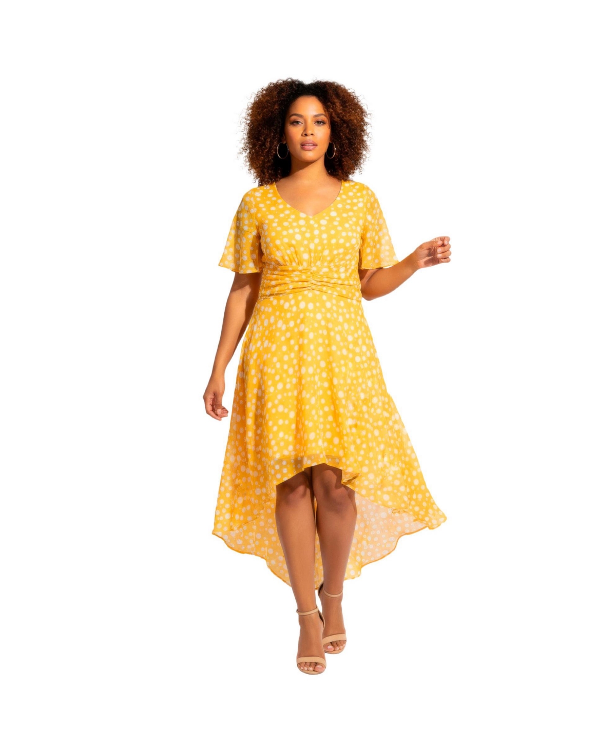 Click here for Avenue Womens High-Low Midi Dress - Sunset speckle... prices