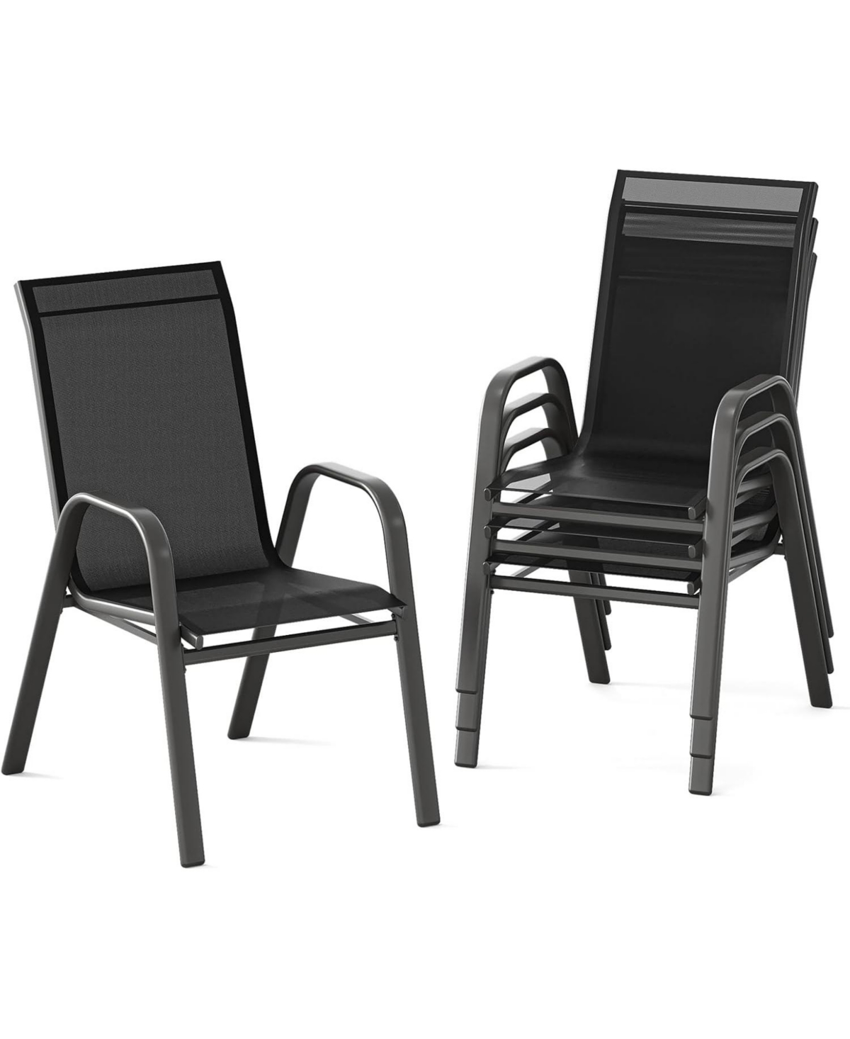Click here for Gaomon Patio Chairs Set of 4  Outdoor Stackable Di... prices