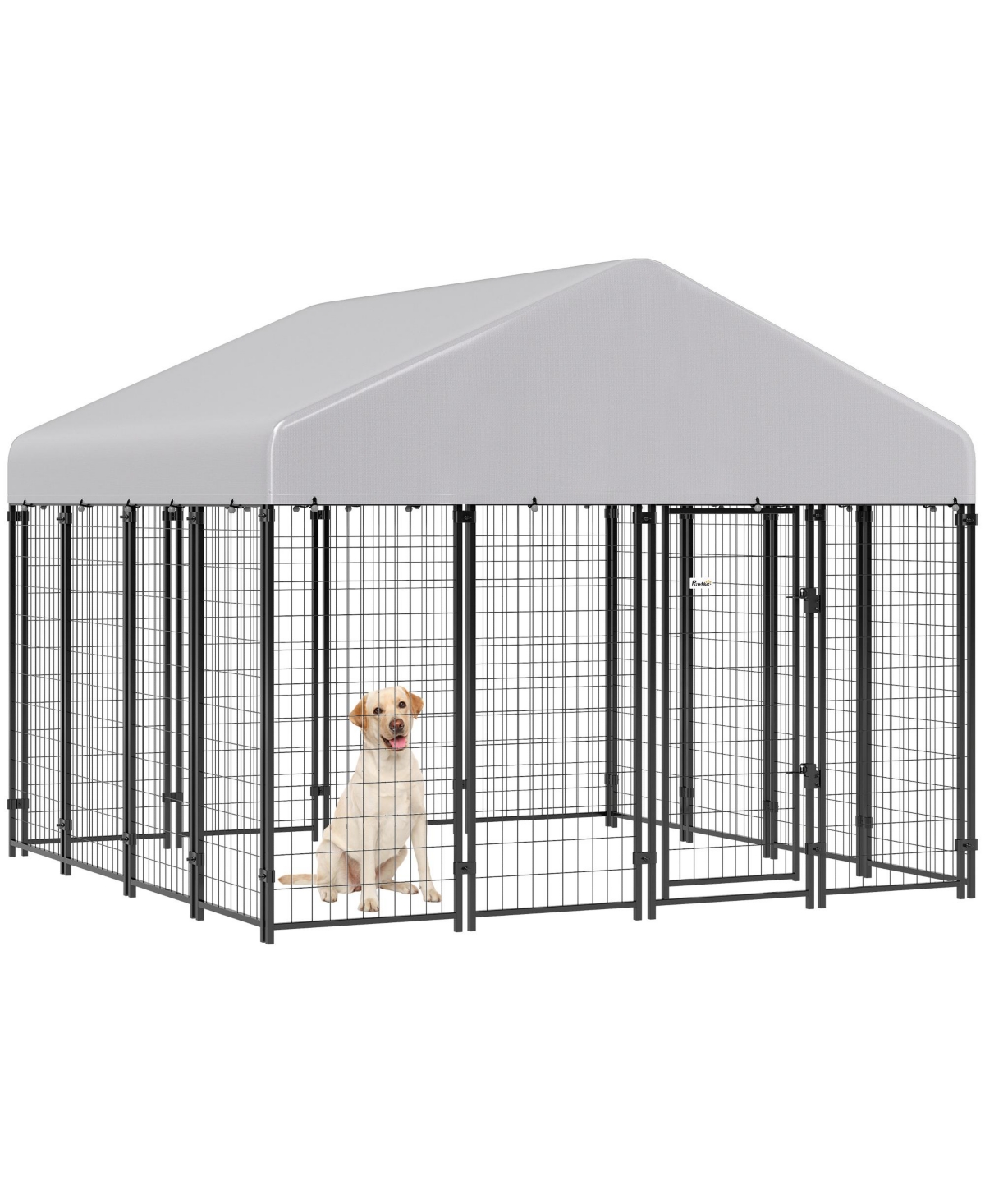 Click here for PawHut 6 x 4 x 6 Large Dog Kennel Outdoor Steel Fe... prices