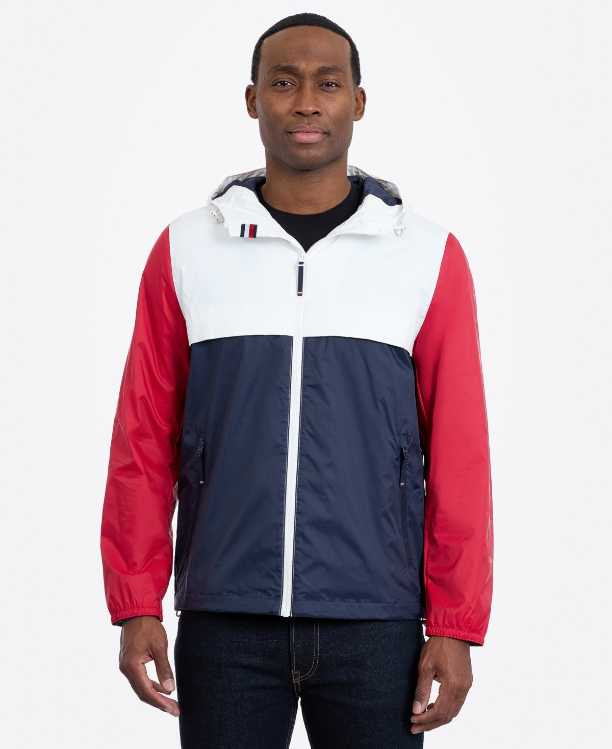 Click here for Tommy Hilfiger Mens Hooded Windbreaker Jacket - Na... prices