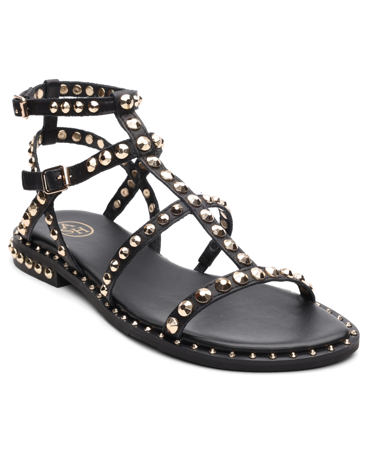 Click here for Ash Womens Precious Round Toe Flat Sandals - Black prices