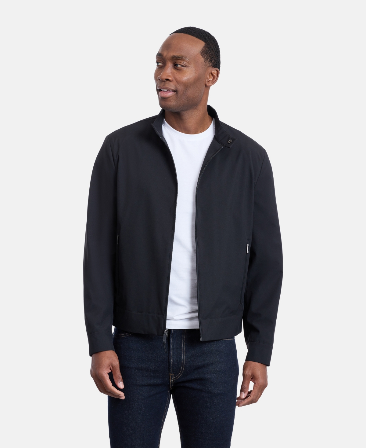 Click here for Calvin Klein Mens Mesh-Lined Golf Jacket - Black prices