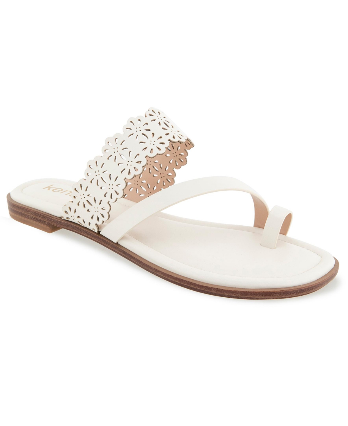 Click here for Kensie Womens Reign Flat Sandal - Off white prices