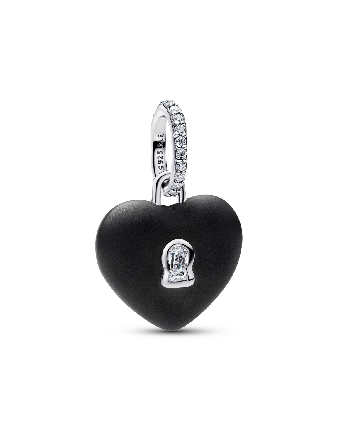 Click here for Pandora Matte Black Ceramic Heart Padlock Dangle C... prices