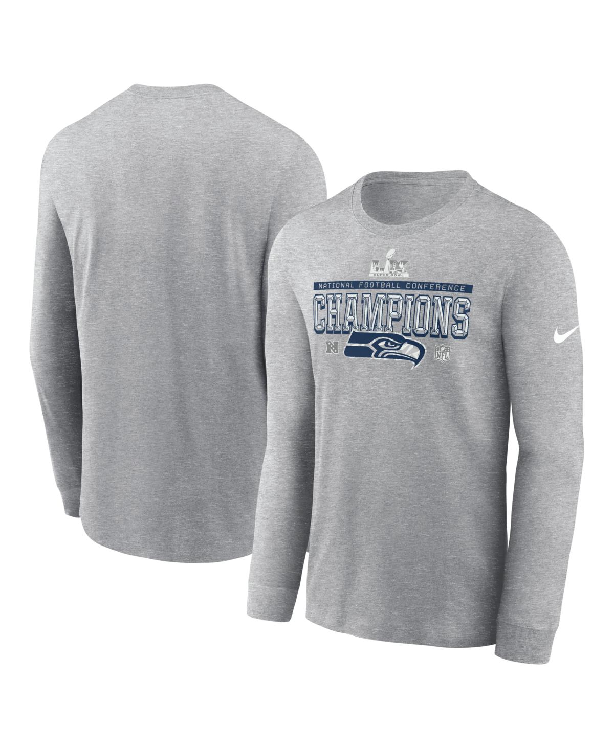 Click here for Nike Mens Heather Gray Seattle Seahawks 2025 Nfc C... prices