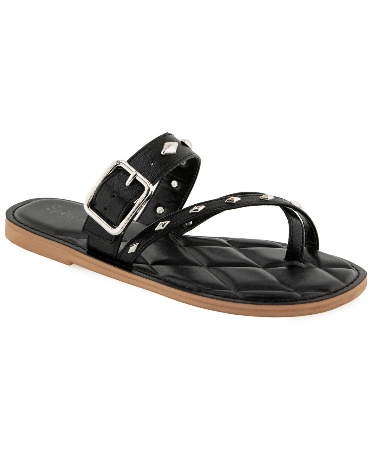 Click here for Splendid Womens Susana Quilted Slide Sandal - Blac... prices