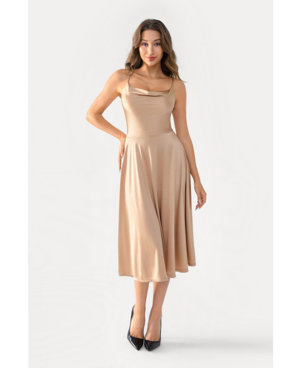 Click here for Popilush Womens Shapewear Strappy Cowl Neck Fit &... prices