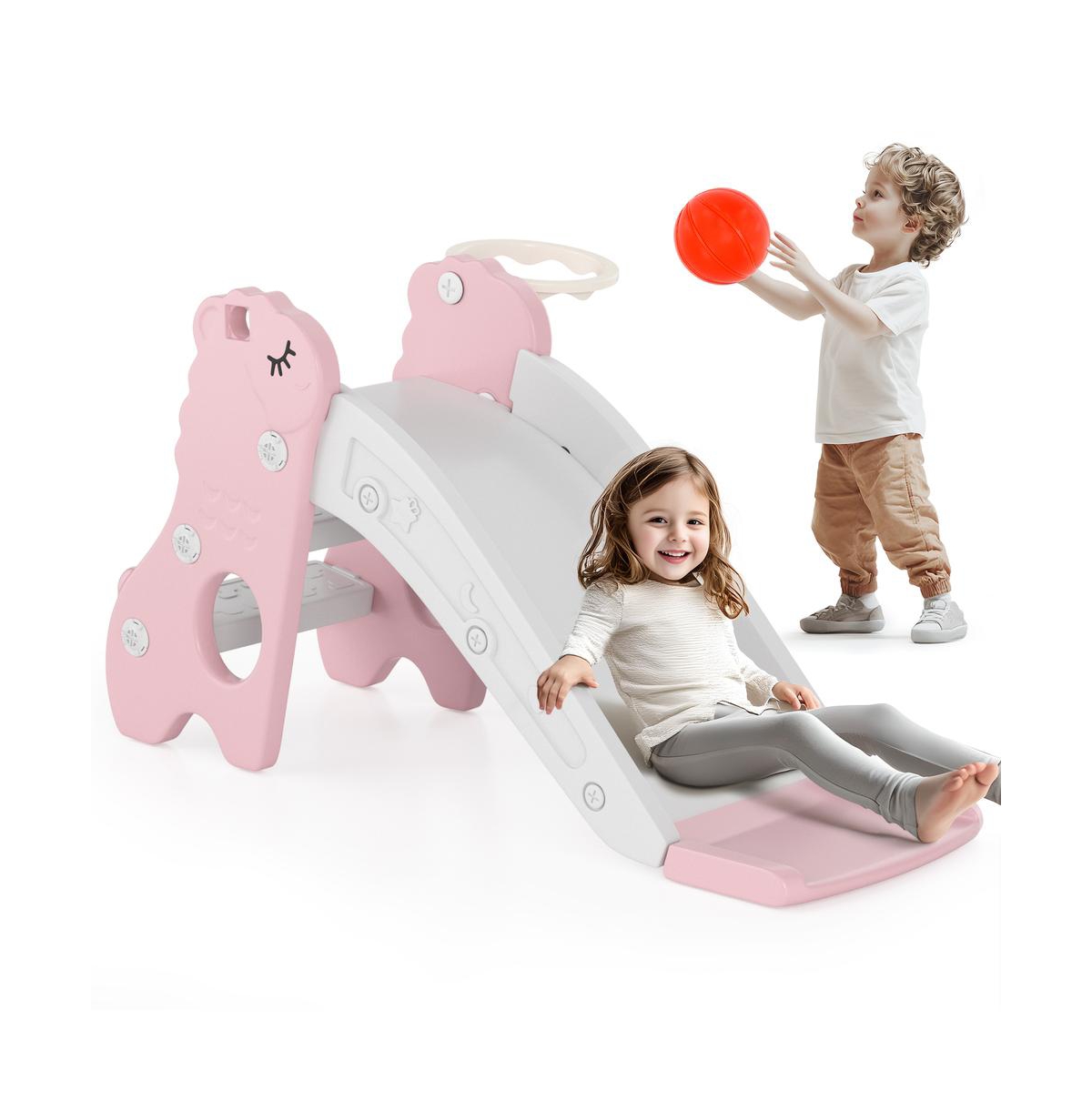 Click here for Bruce & Shark 3-in-1 Foldable Toddler Slide with C... prices