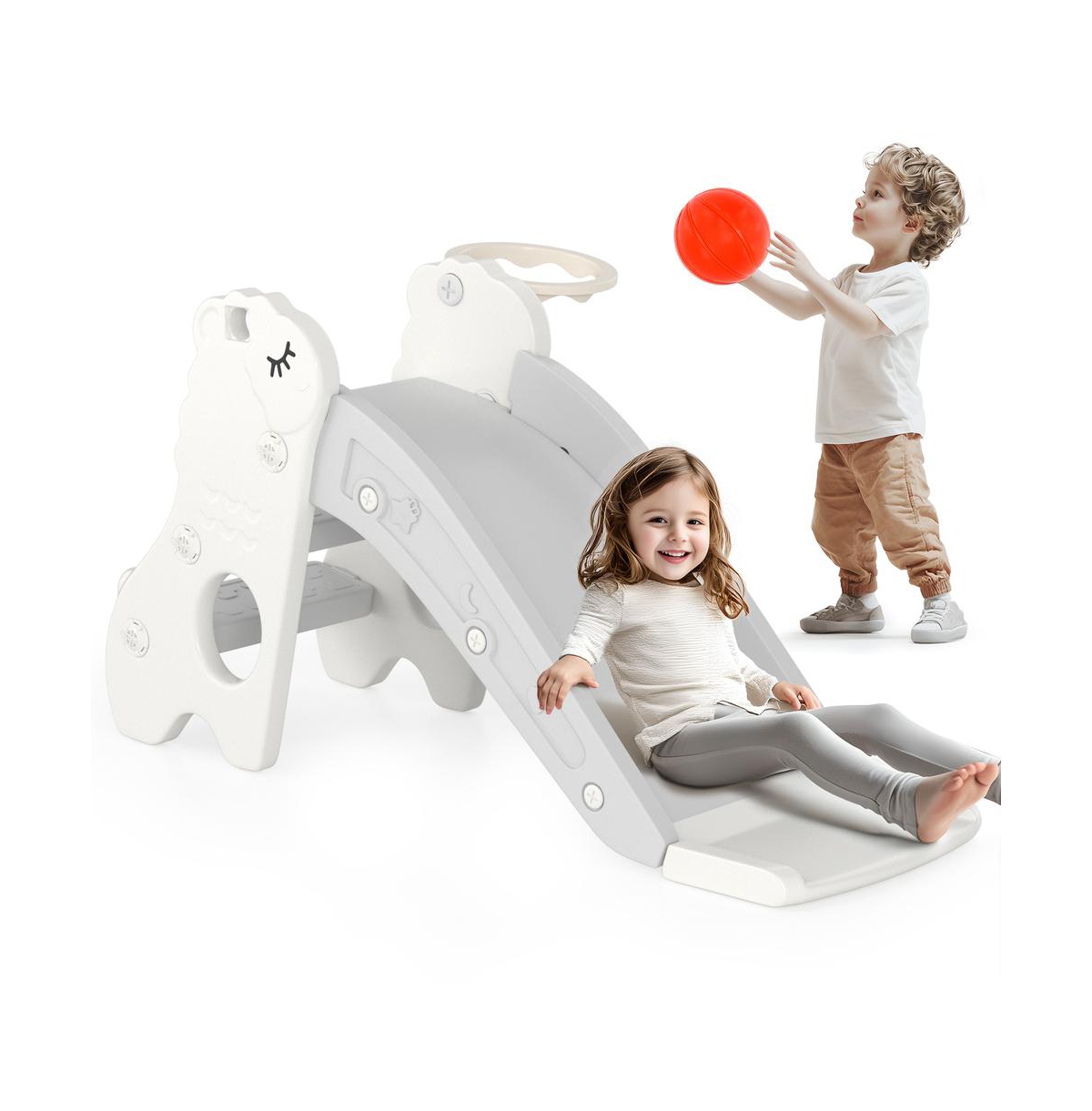 Click here for Bruce & Shark 3-in-1 Foldable Toddler Slide with C... prices