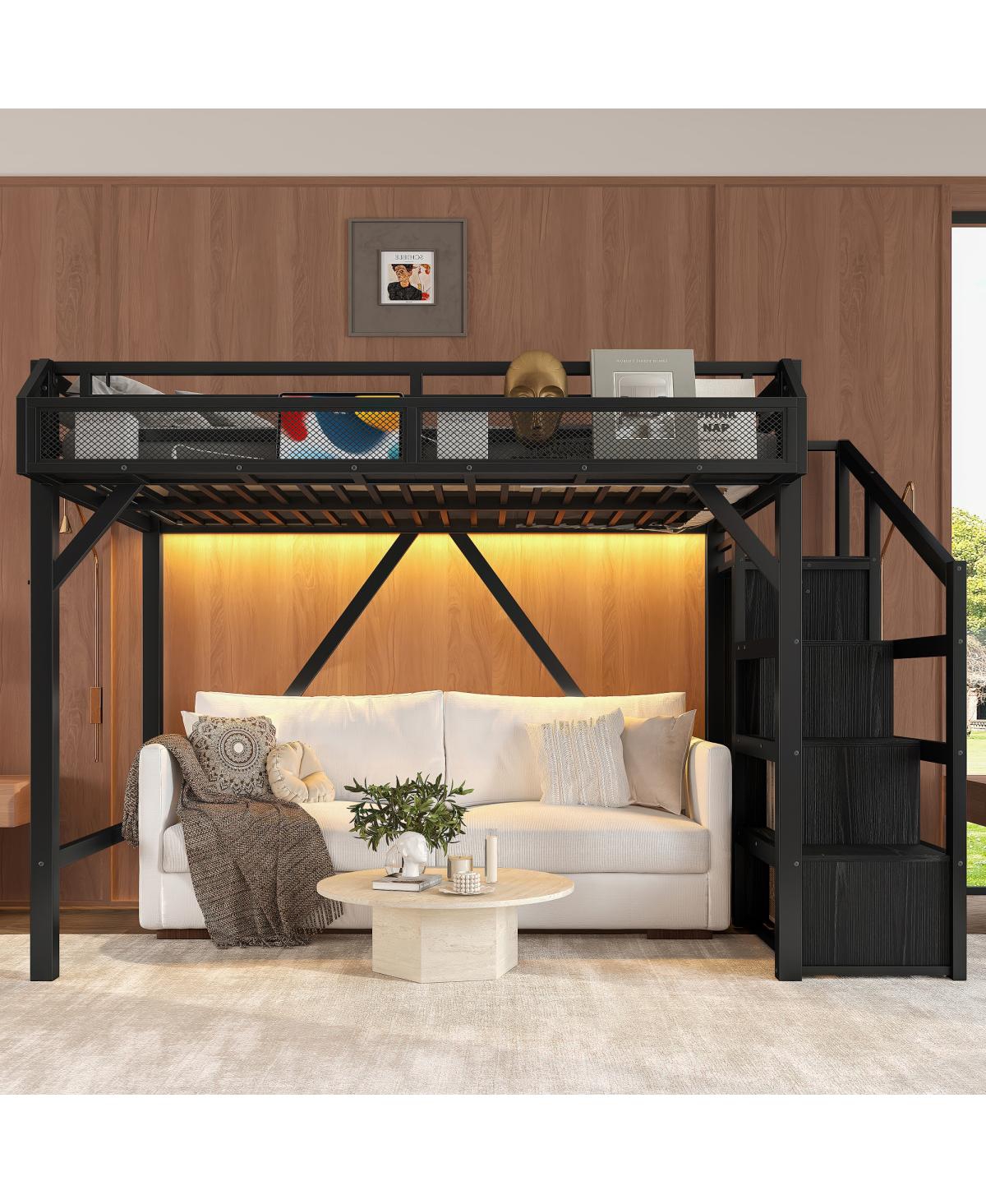 Click here for Streamdale Furniture Twin Xl Loft Bed with Storage... prices
