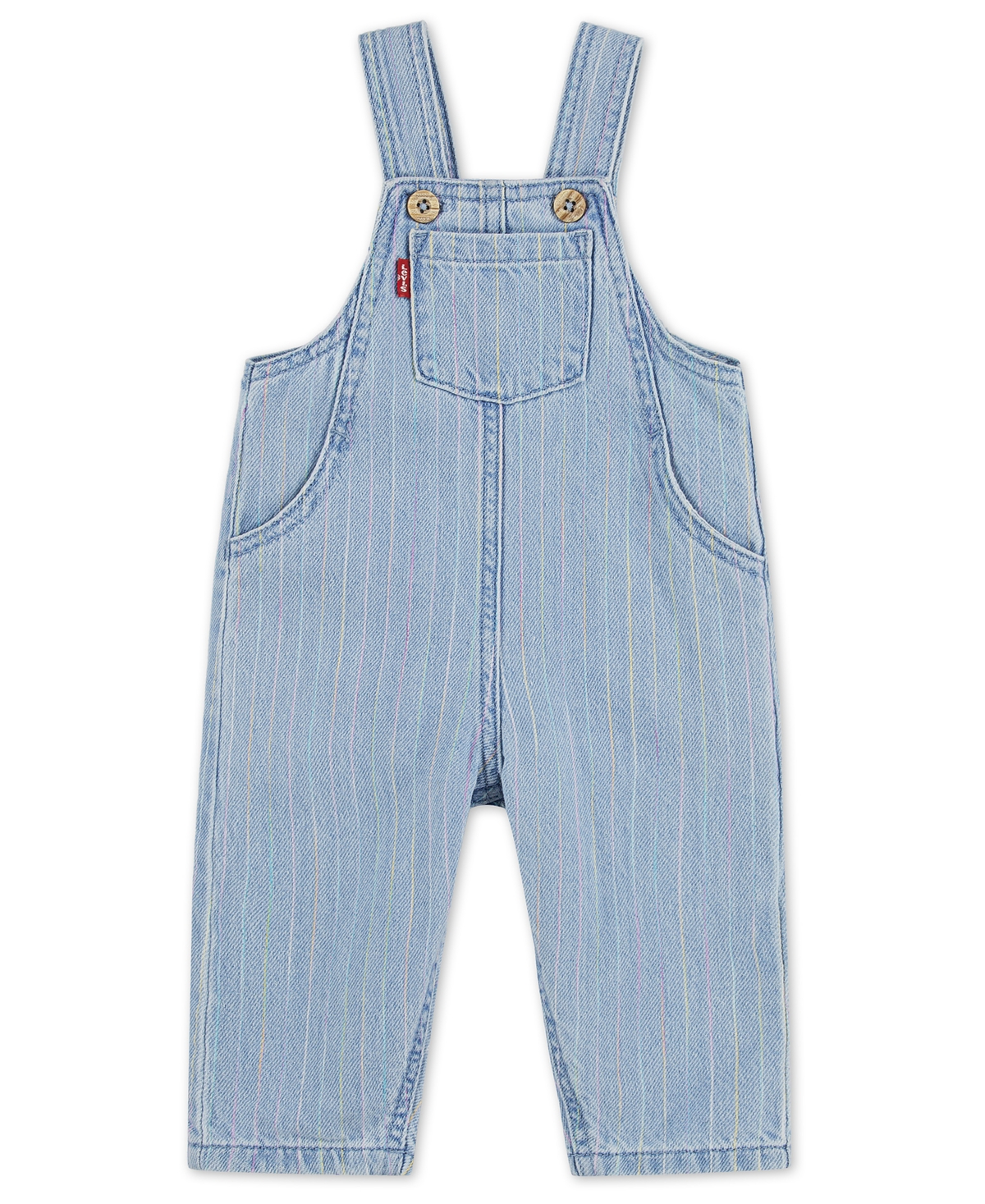 Click here for Levis Baby Girls Rainbow Striped Denim Overalls -... prices
