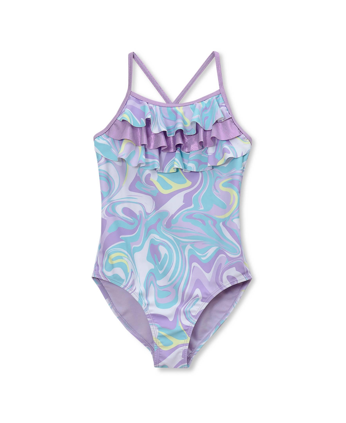 Click here for Lands End Girls Chlorine Resistant X-Back Ruffle O... prices