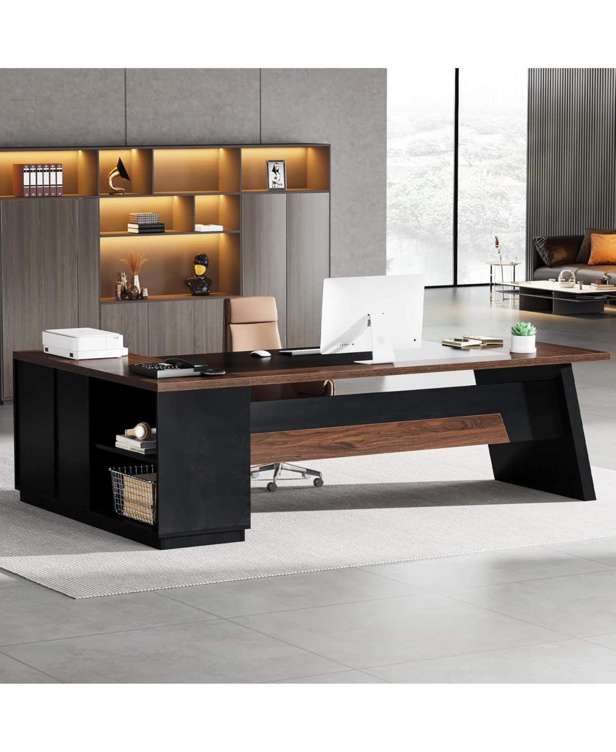 Click here for Tribesigns 78" L-Shaped Executive Desk  with... prices