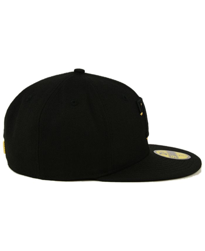 New Era Texas Rangers Black On Metallic Gold 59FIFTY Fitted Cap - Macy's
