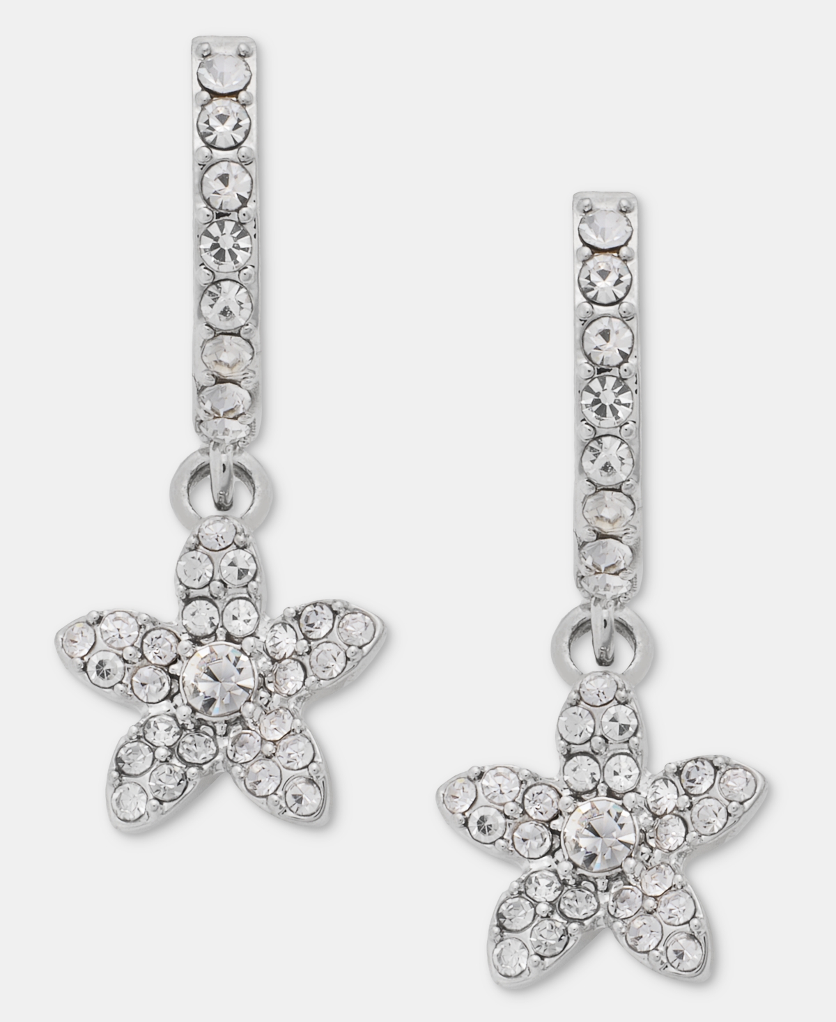 Click here for Givenchy Crystal Flower Charm Huggie Hoop Earrings... prices