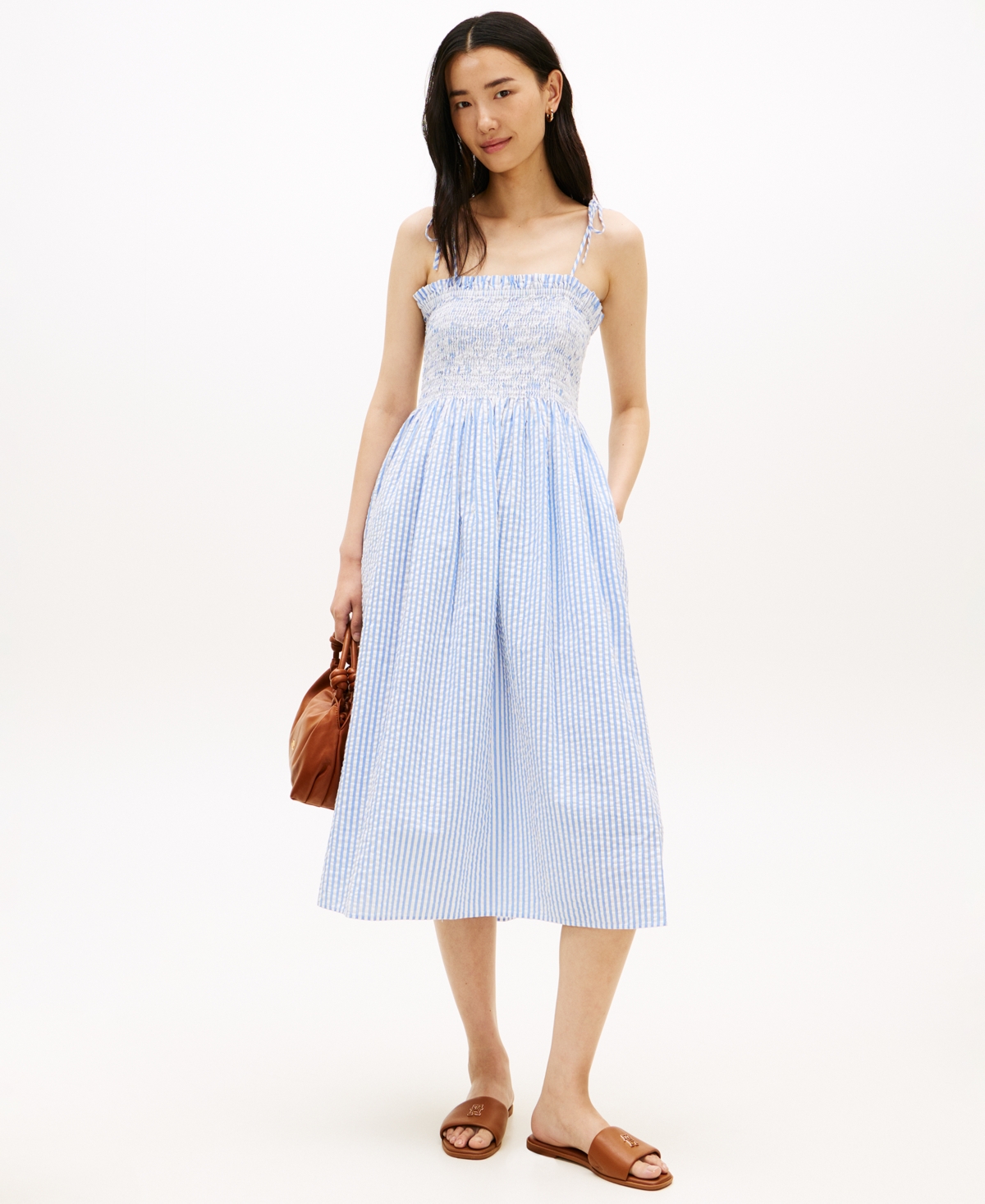 Click here for Tommy Hilfiger Womens Sleeveless Smocked Dress - T... prices