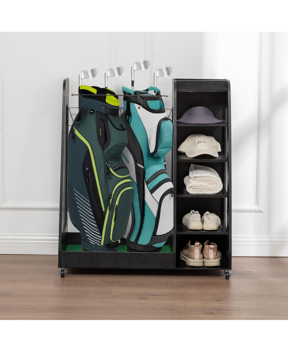 Click here for Rainsken Golf Bag Storage Rack - Wooden Golf Clubs... prices