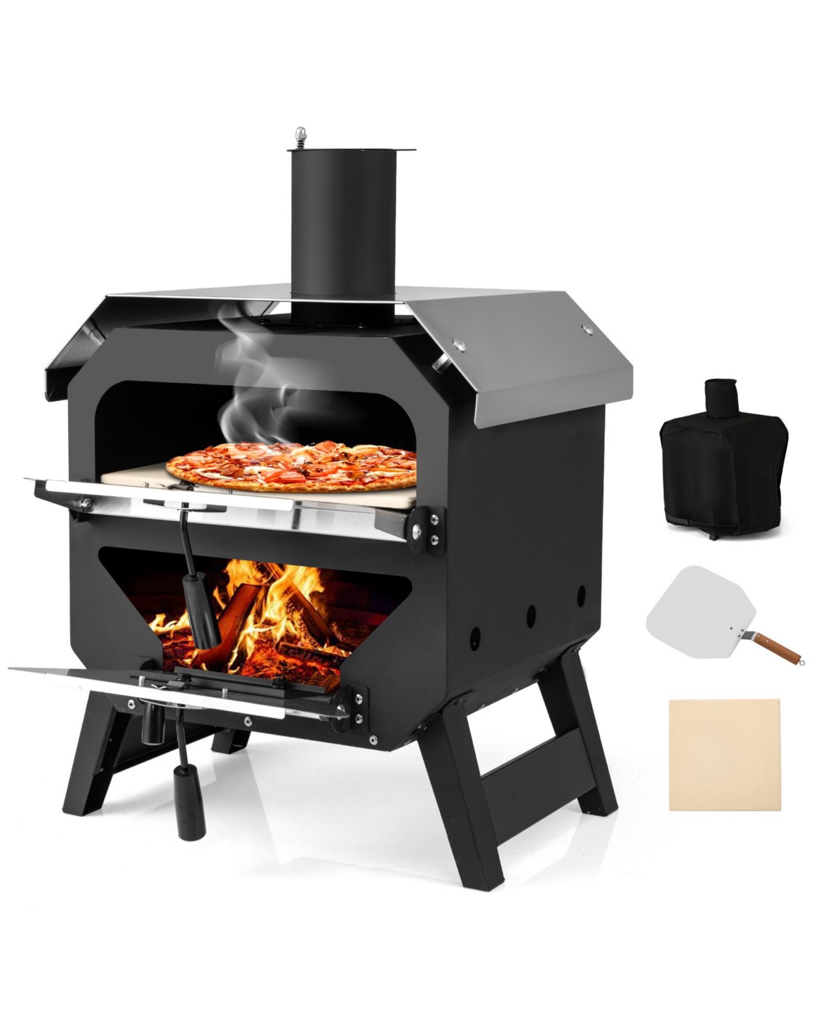 Click here for Ecooso 12" Outdoor Pizza Oven with Pizza Ston... prices