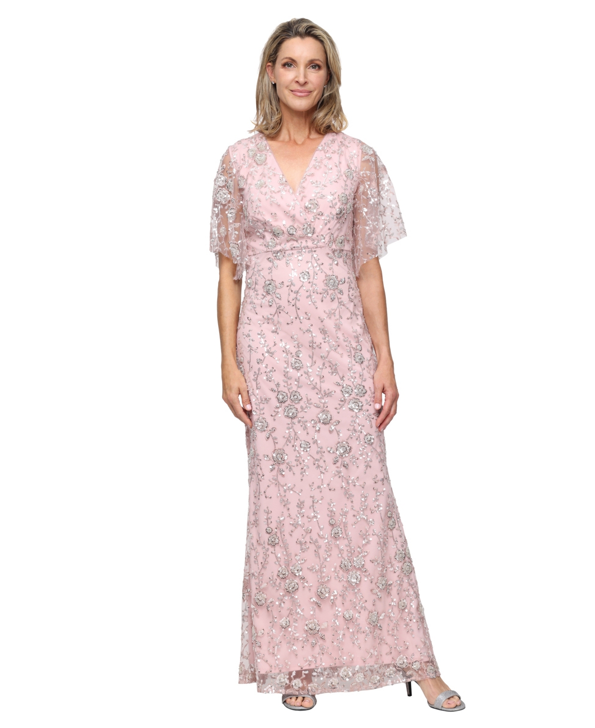 Click here for Sl Fashions Womens Beaded Surplice Neck Long Dress... prices