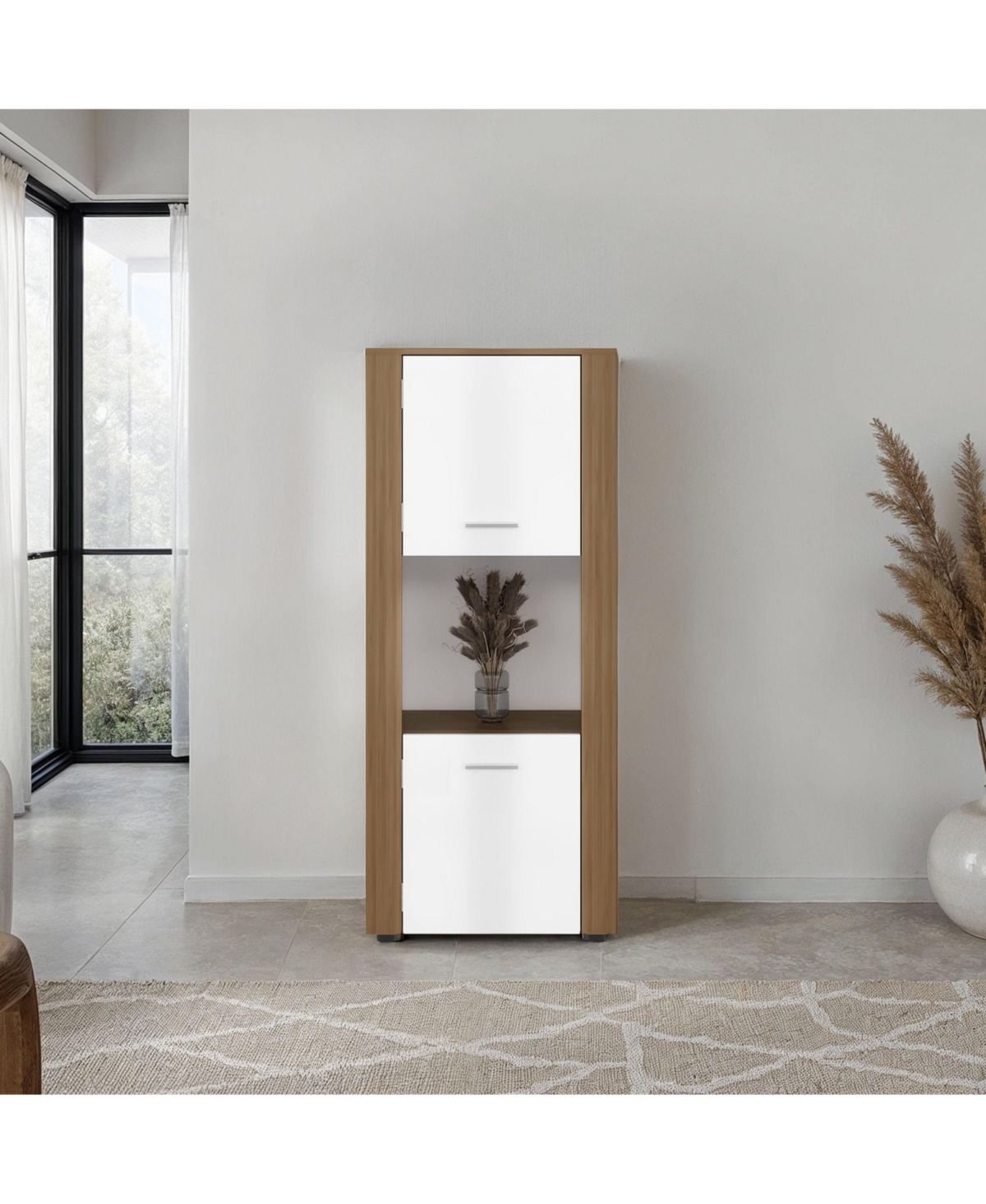 Click here for Fm Furniture Hudson Vertical Storage Cabinet - Nat... prices
