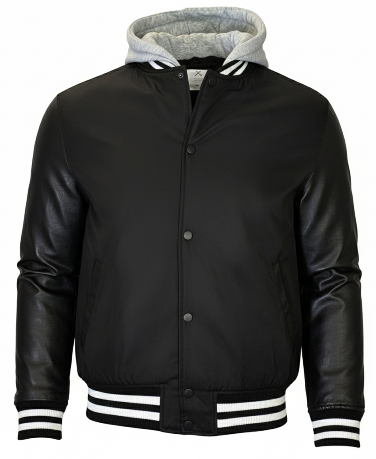 Click here for Q-Active Mens Ribbed Collar Hooded Varsity Jacket... prices