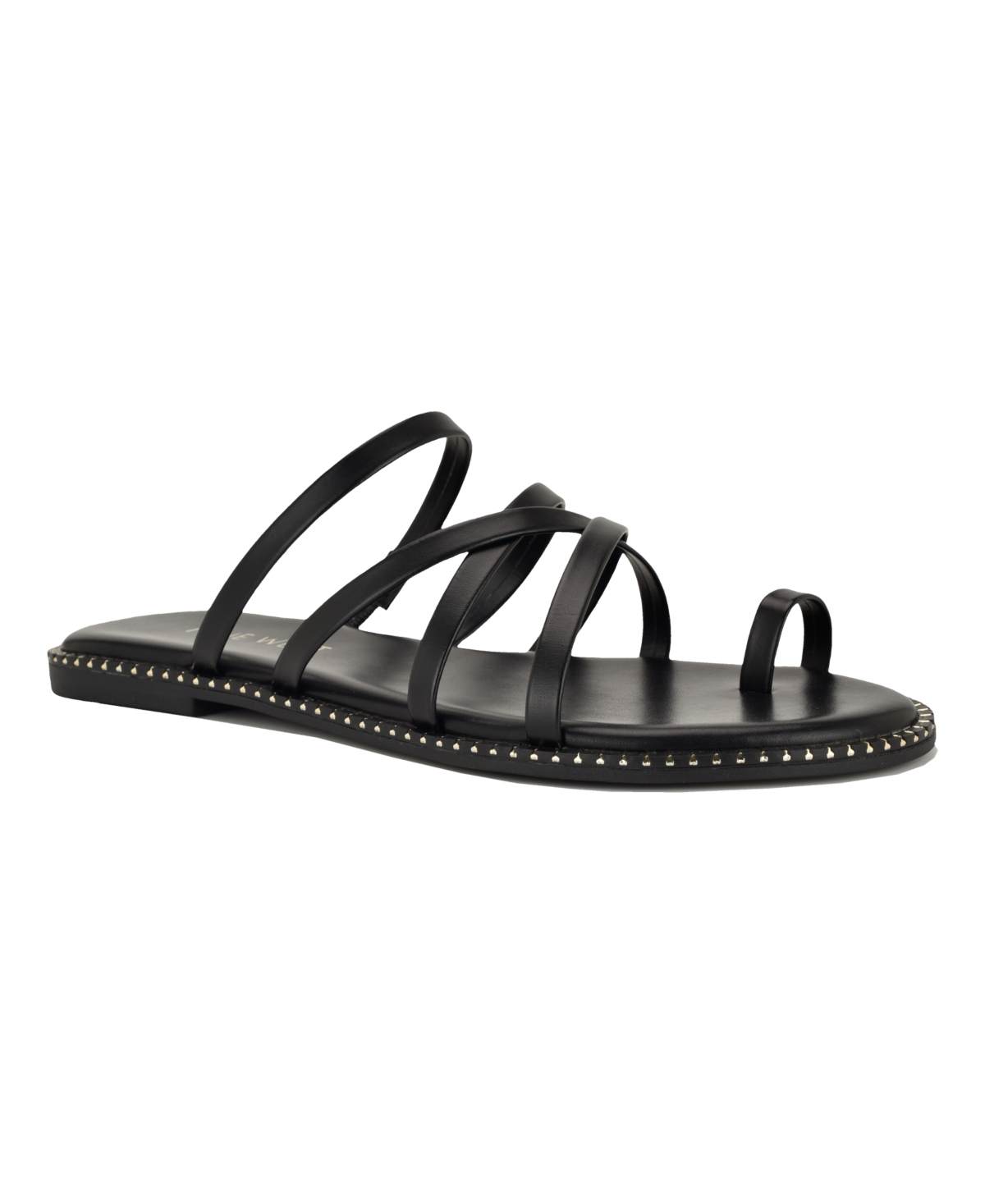 Click here for Nine West Womens Digen Slip-On Flat Sandals - Blac... prices