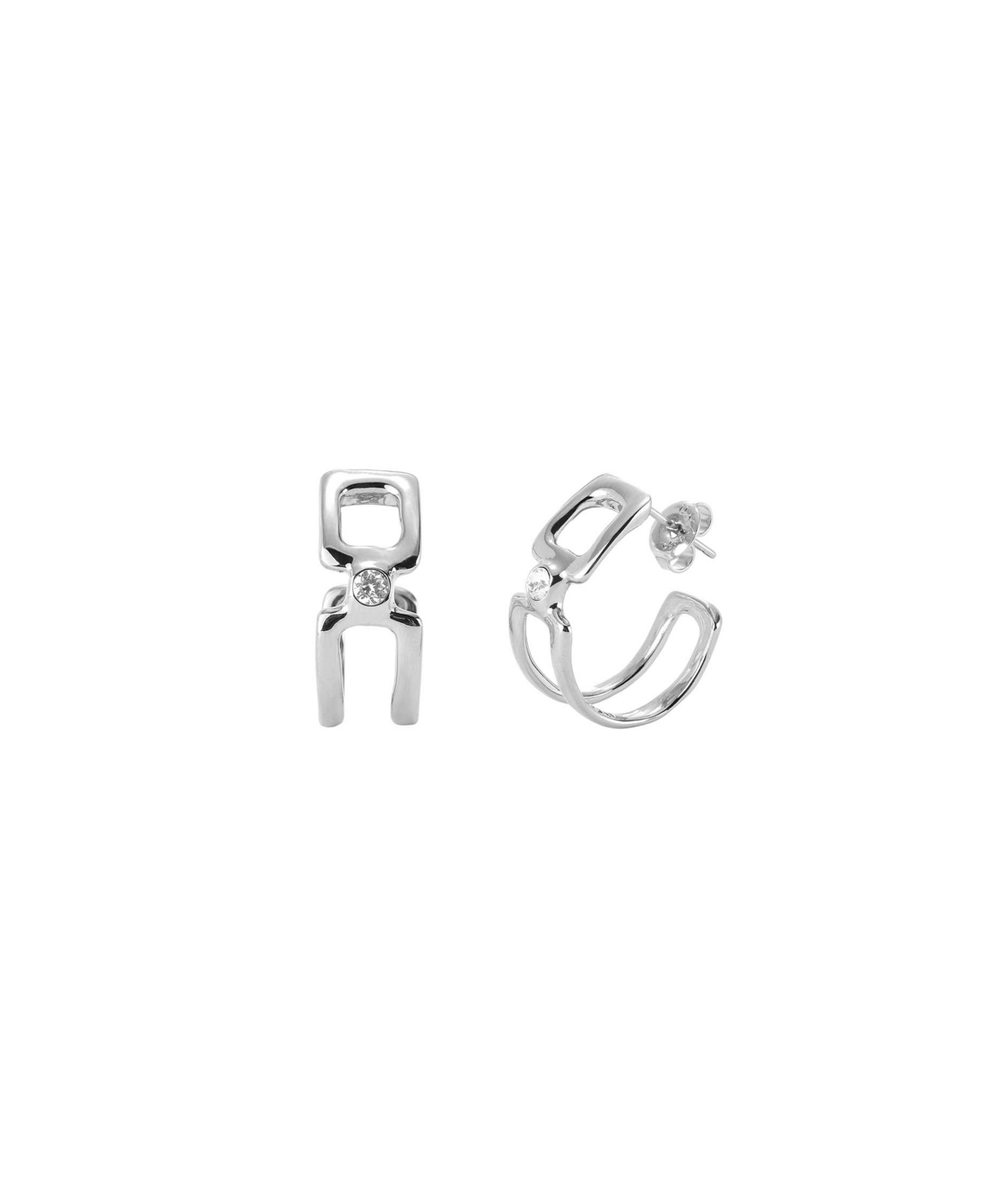 Click here for UNOde50 double hoop earrings of metal alloy plated... prices