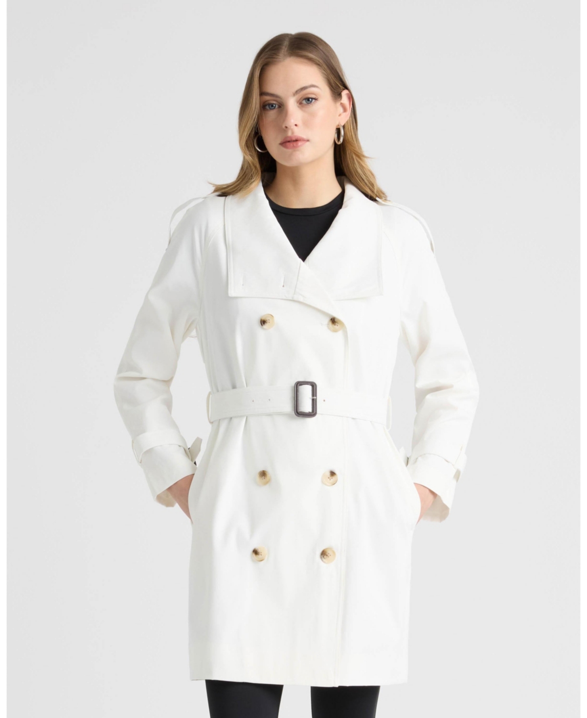 Click here for Nvlt Womens Trench Coat with Self Belt - Summer wh... prices