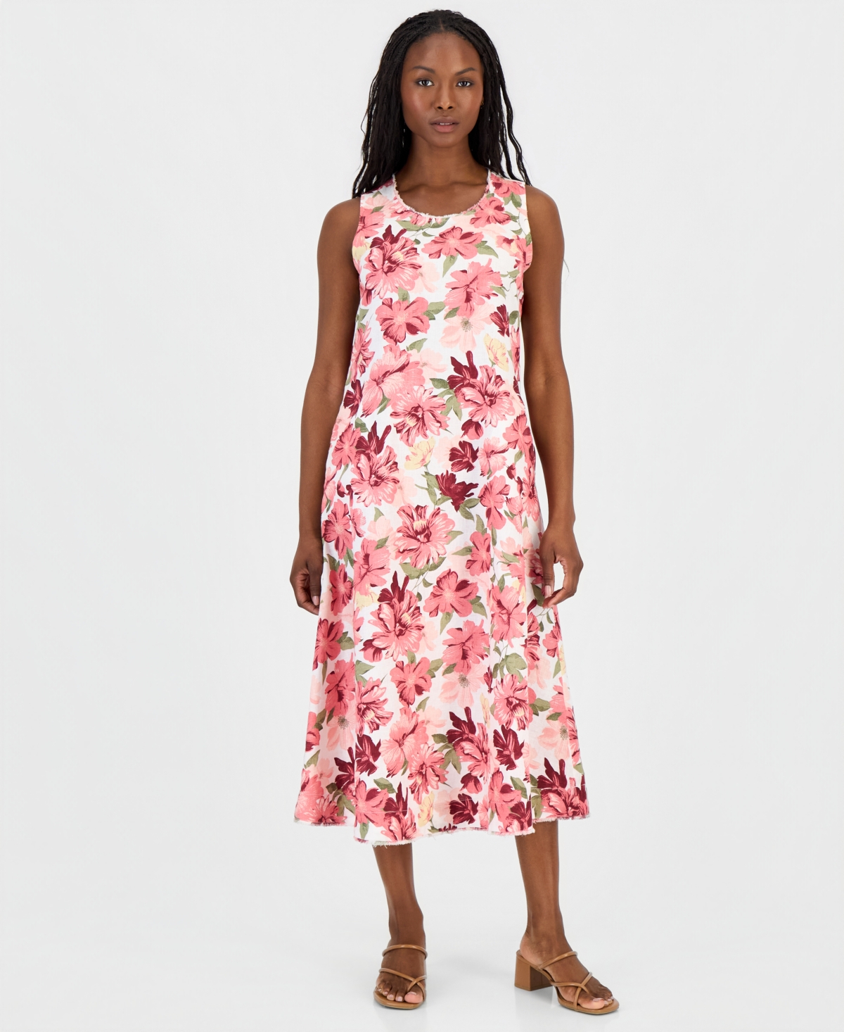 Click here for Charter Club Petite Printed Linen Midi Dress  Macy... prices