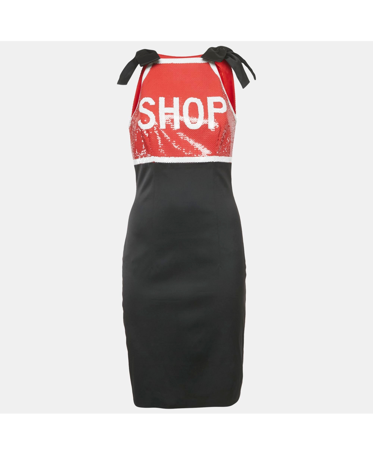 Click here for Pre-Owned Moschino Womens Couture Black Satin Cont... prices