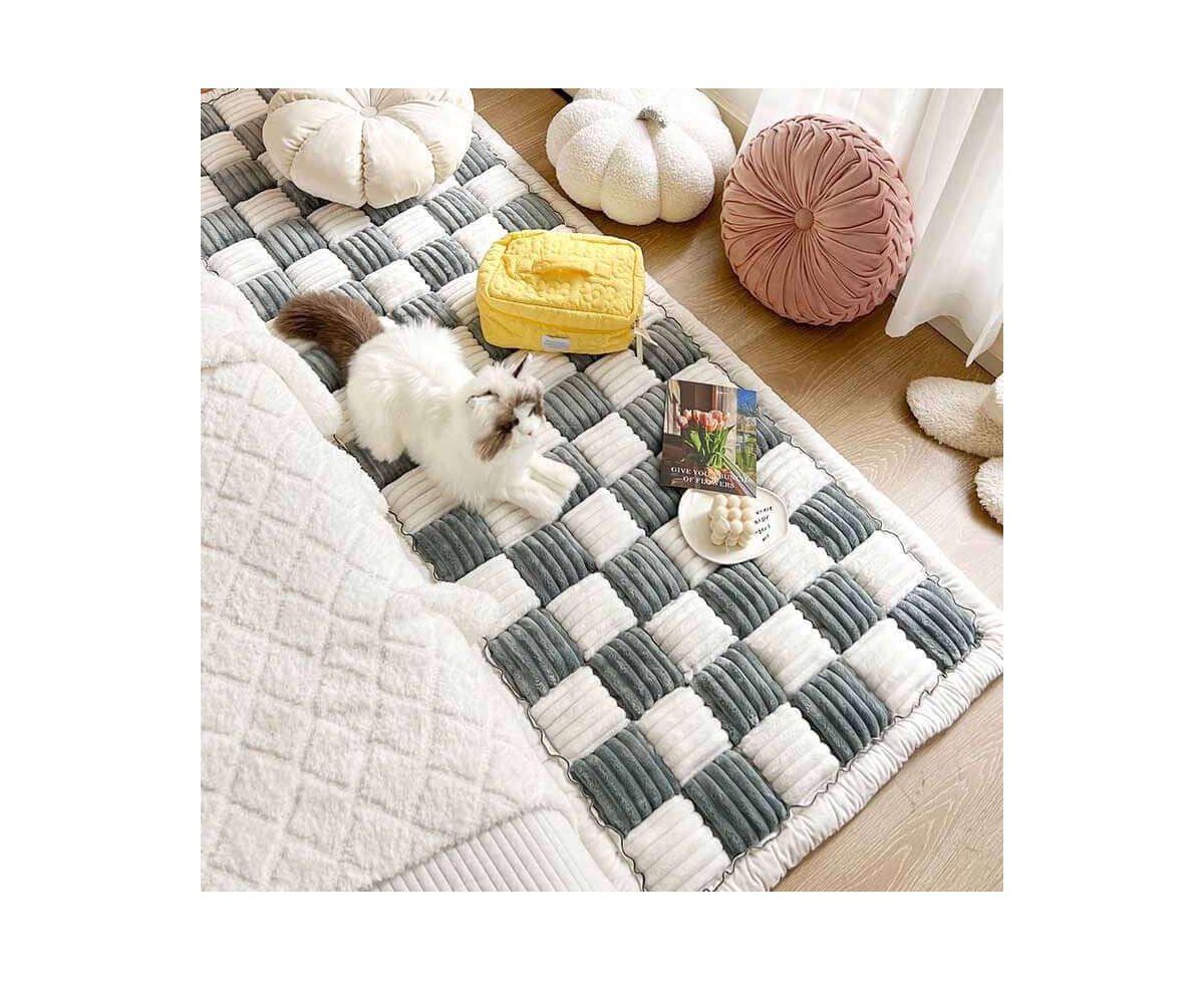 Click here for FunnyFuzzy Garden Chic Cotton Sofa Seat Pad - Gray... prices