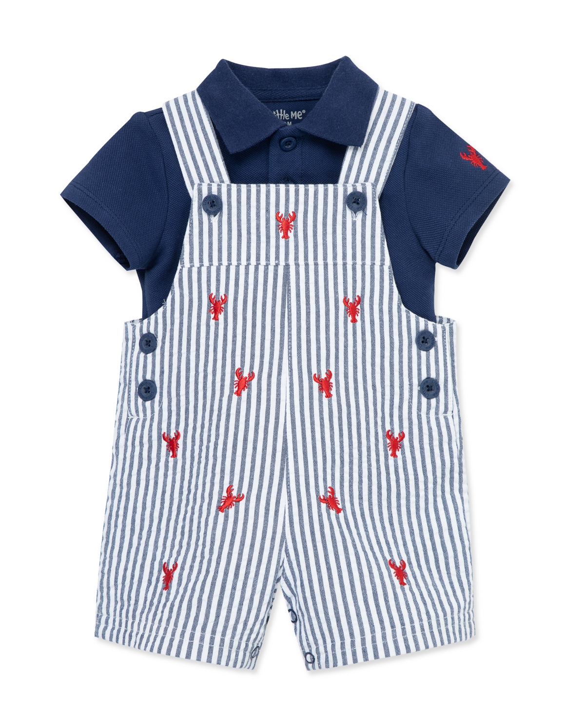 Click here for Little Me Baby Boys Lobster Printed Shortall and P... prices