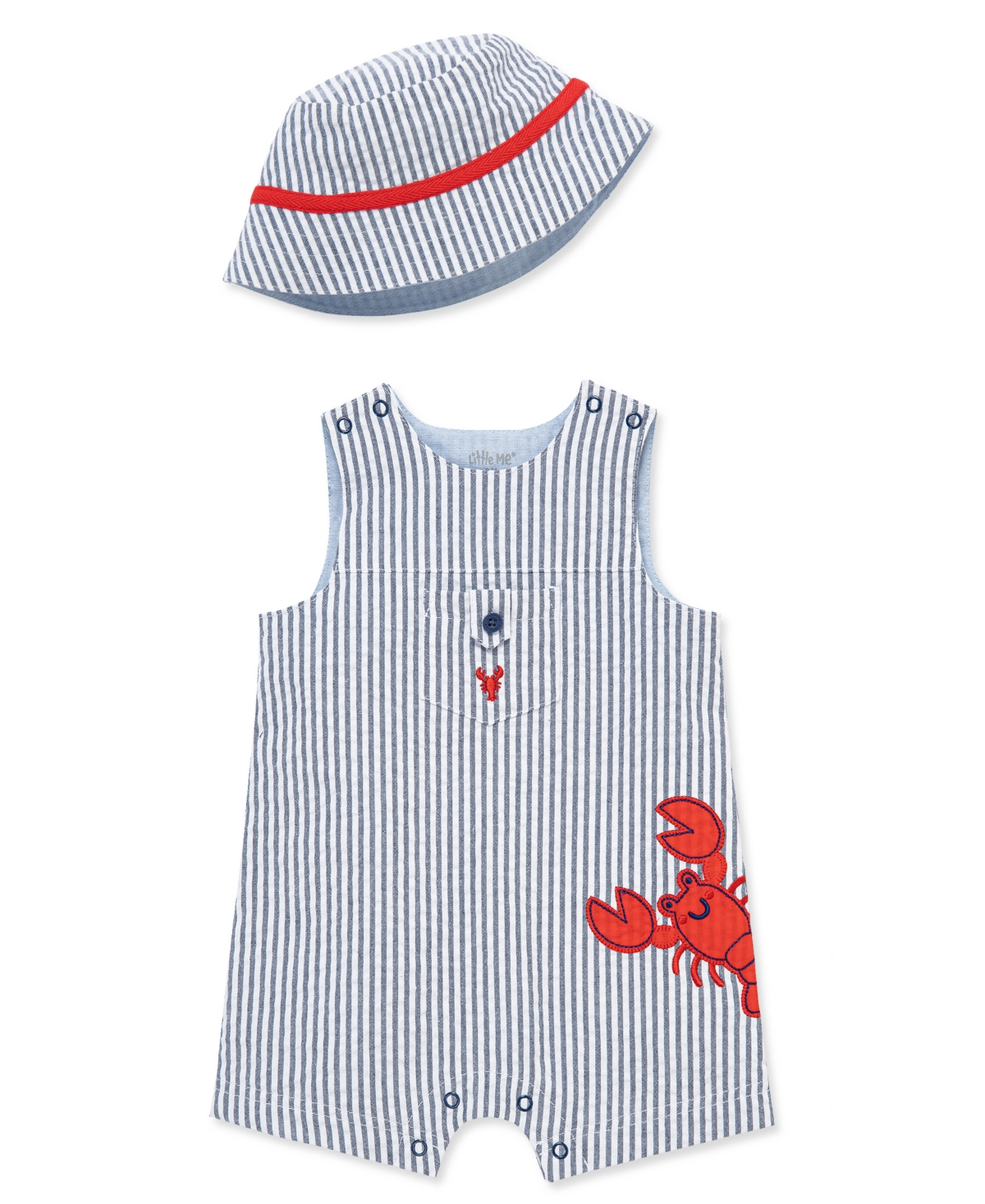 Click here for Little Me Baby Boys Lobster Embroidery Sunsuit and... prices