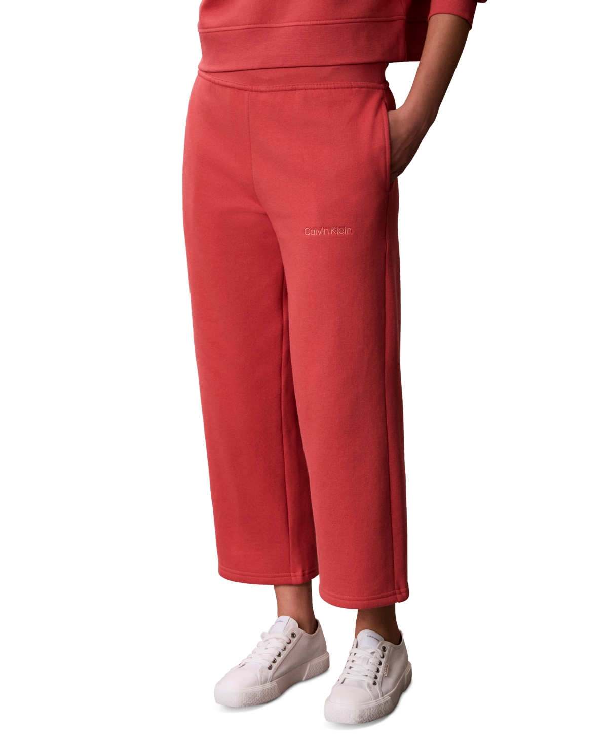 Click here for Calvin Klein Performance Womens Brushed Cropped Wi... prices