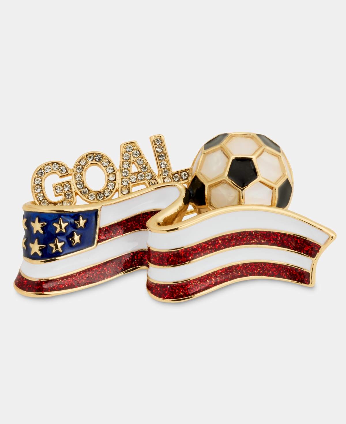 Click here for Anne Klein Crystal Soccer World Cup Pin - Multi prices