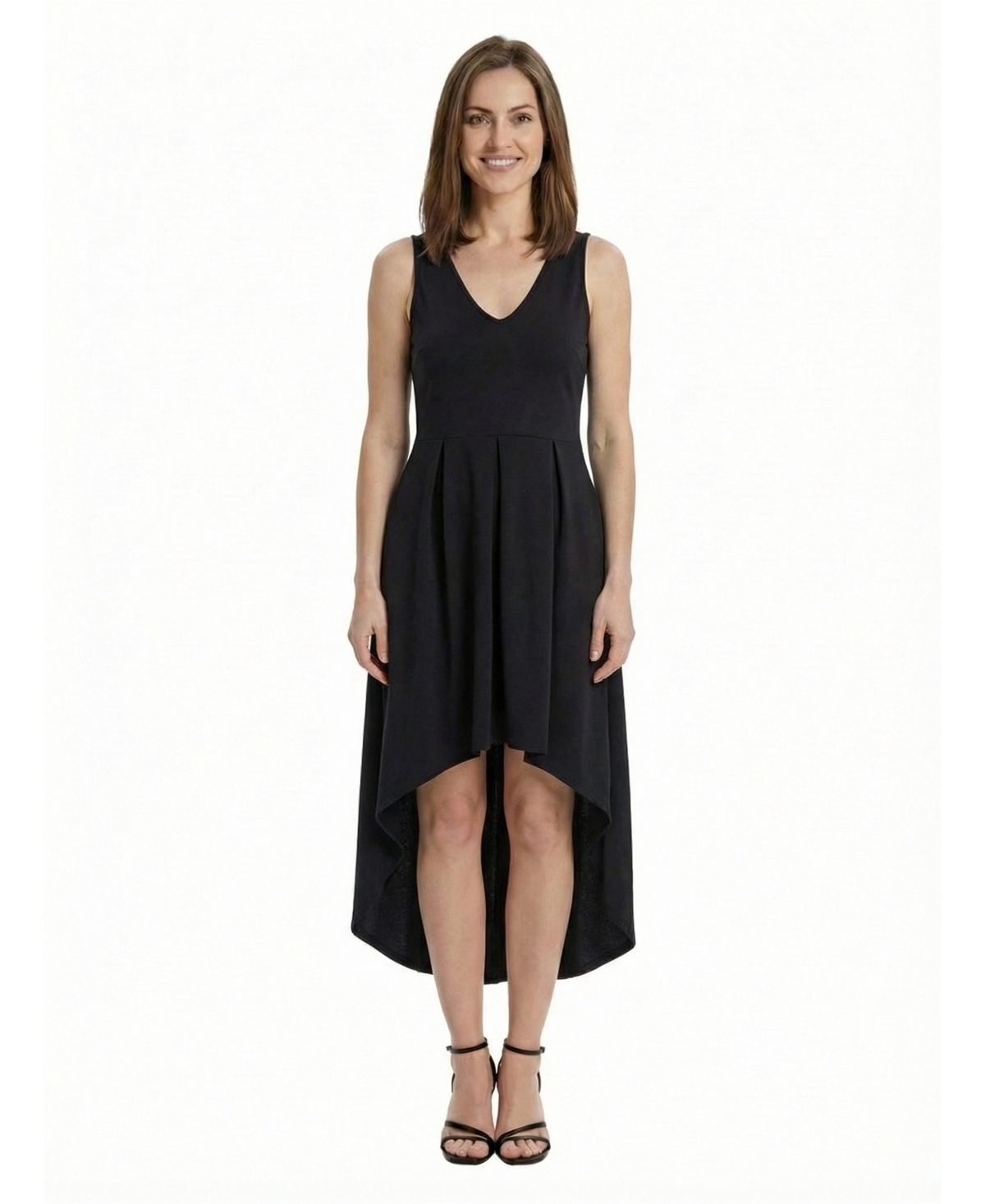 Click here for 24seven Comfort Apparel Petite Pleated Fit & Flare... prices