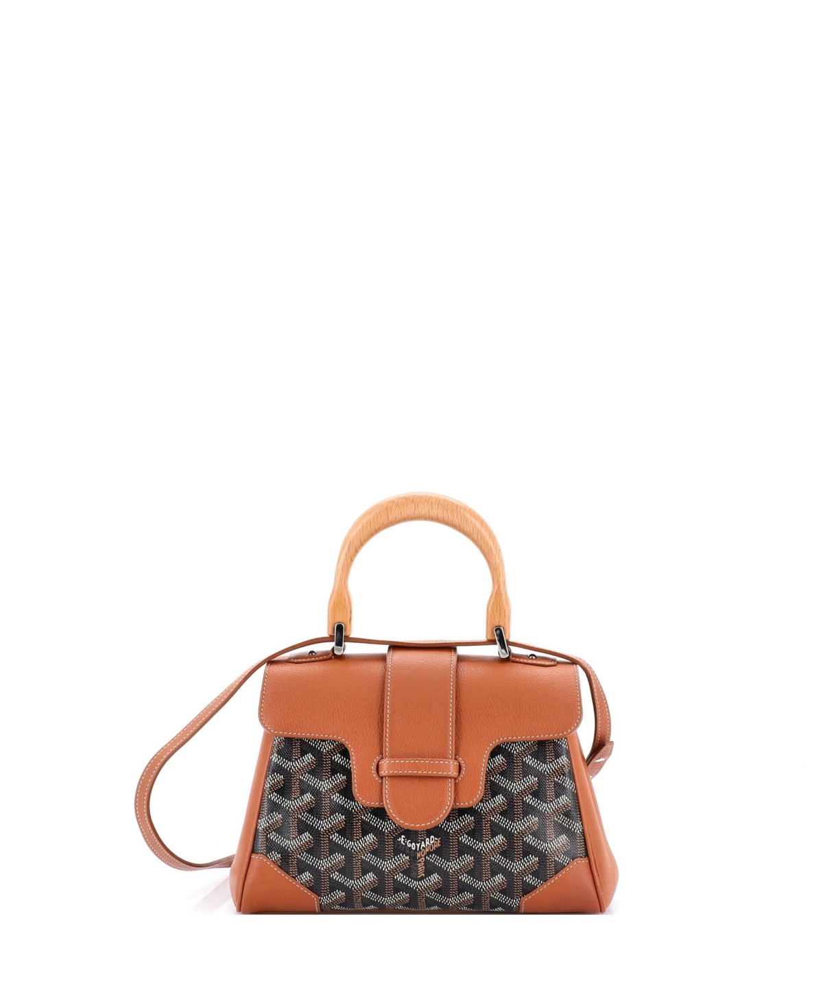 Click here for Pre-Owned Goyard Mini Saigon Top Handle Bag Coated... prices