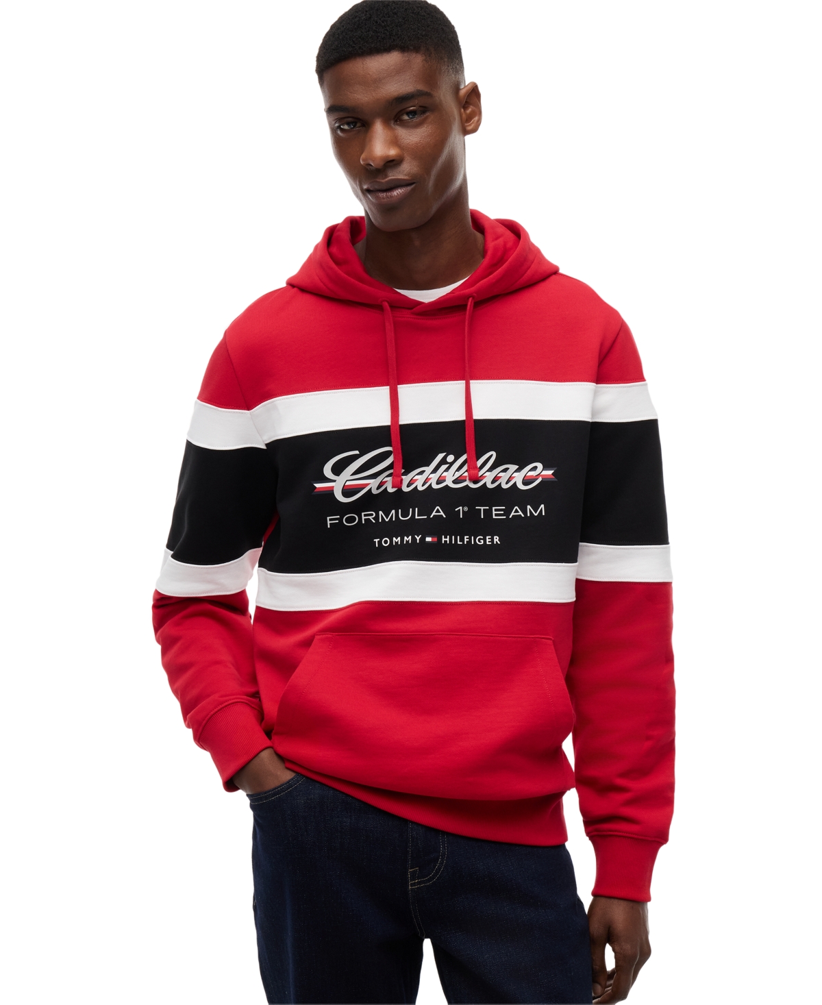 Click here for Tommy Hilfiger Mens Color-Block Stripe Logo Hoodie... prices