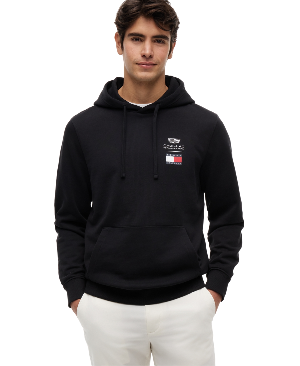 Click here for Tommy Hilfiger Mens Logo Regular-Fit Hoodie - Blac... prices