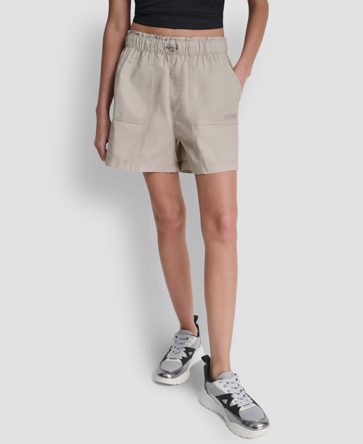 Click here for Dkny Sport Womens Mid-Rise Bungee Waist Shorts - P... prices