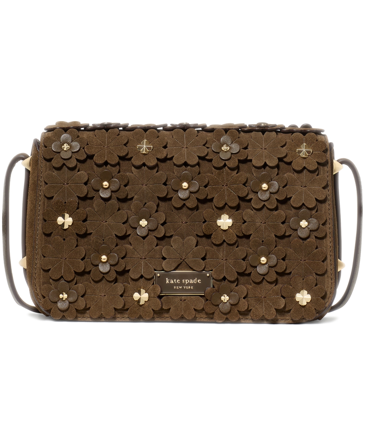 Click here for kate spade new york Liv Floral Embellished Suede C... prices