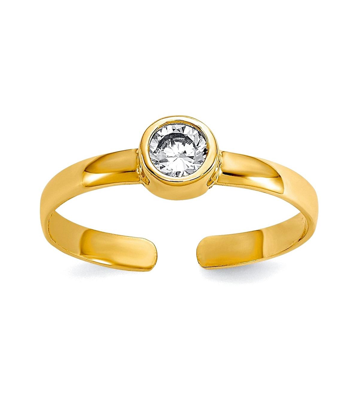 Click here for Curata Jewelry Solid 10k Yellow Gold Bezel-set Rou... prices