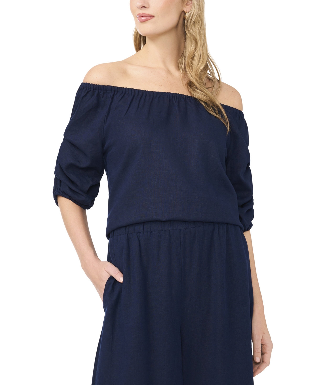 Click here for Sam & Jess Womens Off-The-Shoulder Top - Navy prices